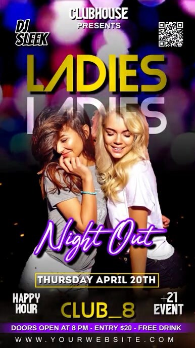 Plantilla de LADIES NIGHT OUT PARTY FLYER TEMPLATE | PosterMyWall