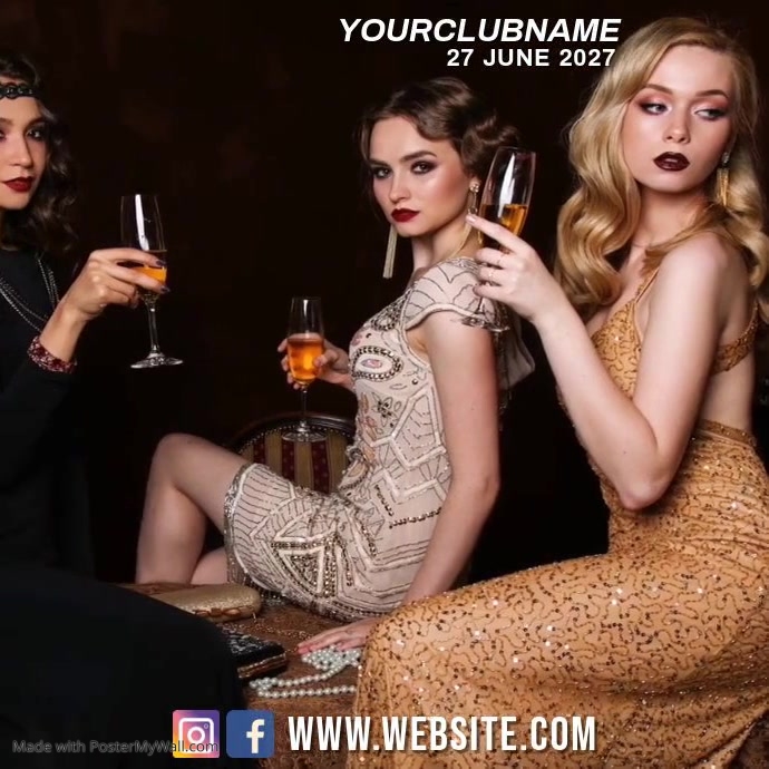 LADIES NIGHT PARTY AD SOCIAL MEDIA TEMPLATE | PosterMyWall