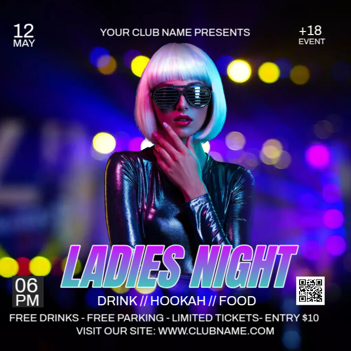 Plantilla de Ladies Night Party Ads | PosterMyWall