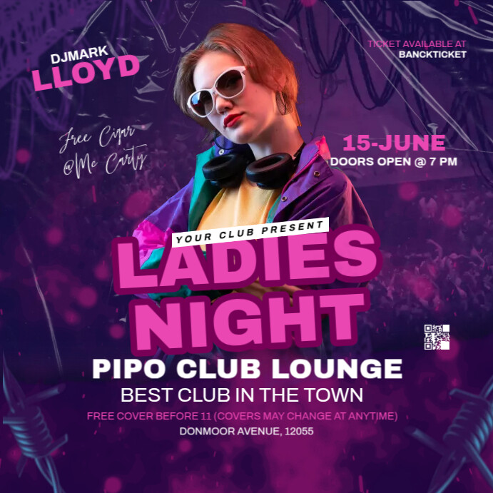 Plantilla de Ladies Night Party Ads | PosterMyWall