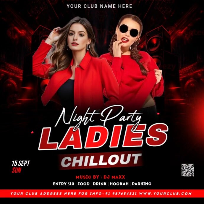 Plantilla de Ladies Night party Chillout | PosterMyWall