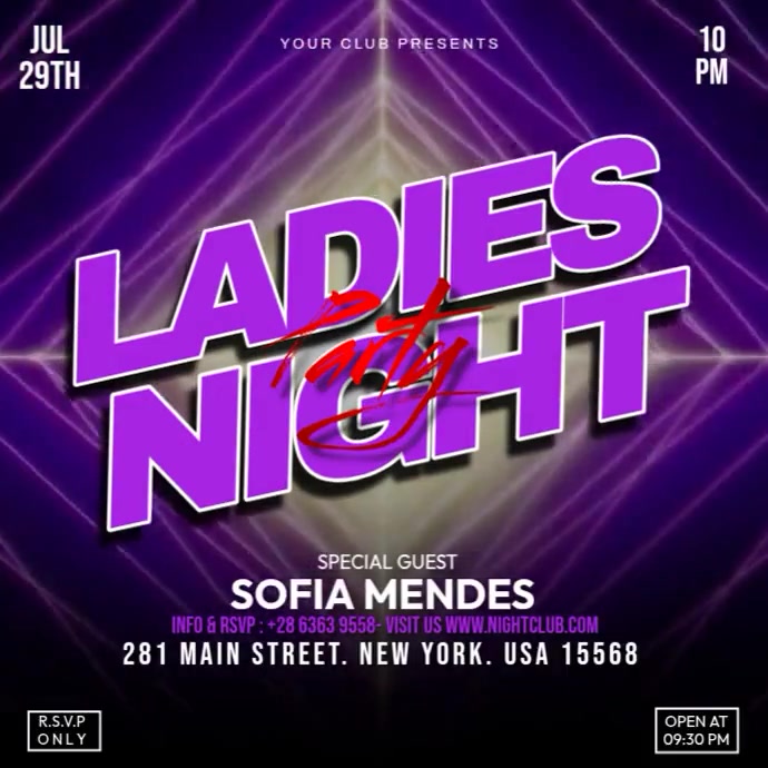 Ladies Night Party Template | PosterMyWall