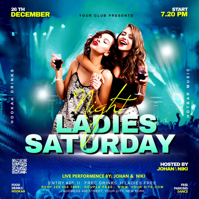 Ladies Night Party Template Postermywall