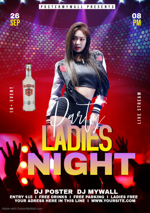 LADIES NIGHT PARTY Template | PosterMyWall