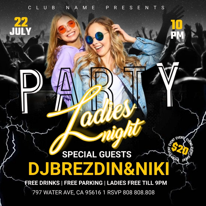 Plantilla de Ladies night party | PosterMyWall