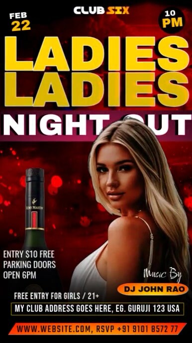 Modèle Ladies Night Party | PosterMyWall