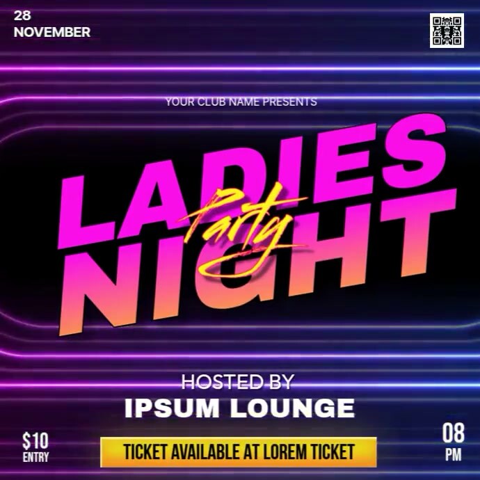 Ladies Night Party Template | PosterMyWall
