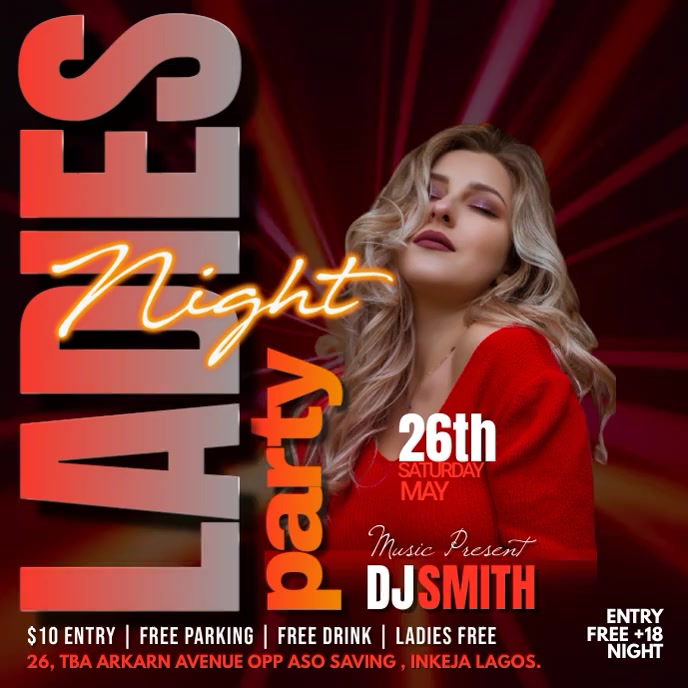 Ladies Night Party Template | PosterMyWall