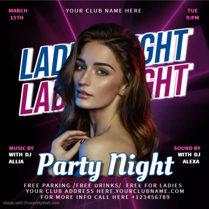 Ladies Night Party Template | PosterMyWall