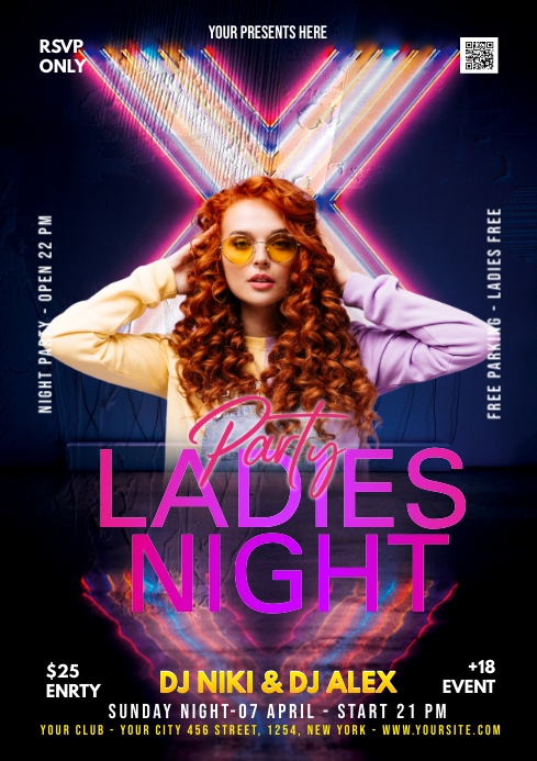 LADIES NIGHT PARTY Template | PosterMyWall