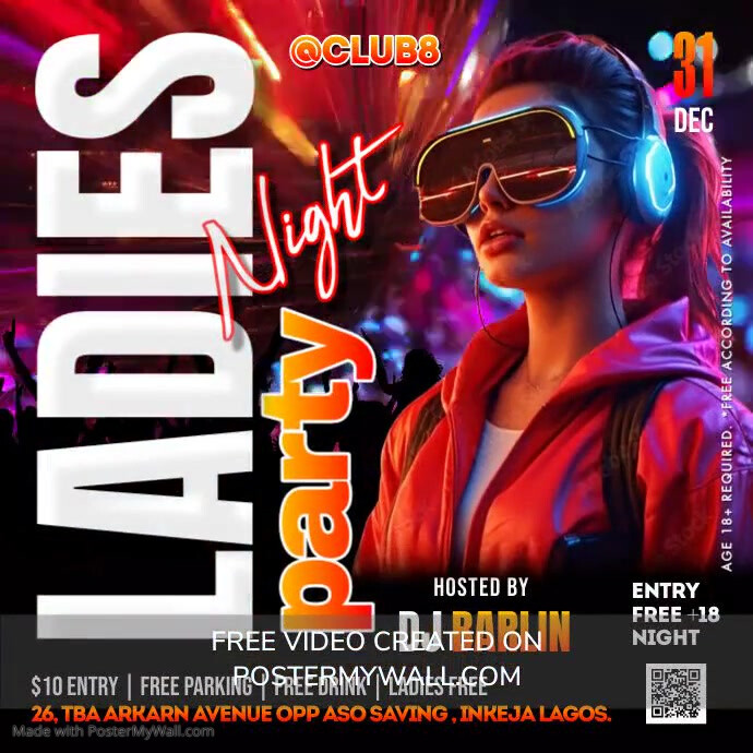 Modèle ladies night party | PosterMyWall