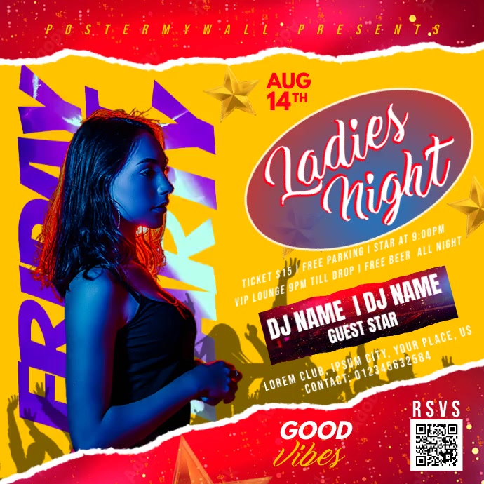 Ladies Night Party Template | PosterMyWall