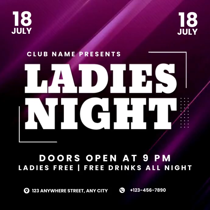 Ladies Night Party Template | PosterMyWall