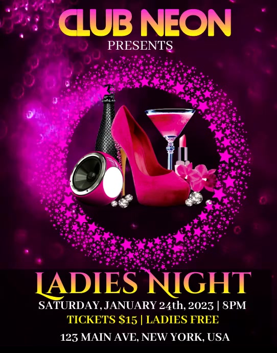Plantilla de Ladies Night Party | PosterMyWall