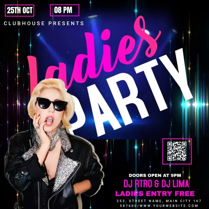 Copy of ladies night party/disco night /pob night | PosterMyWall