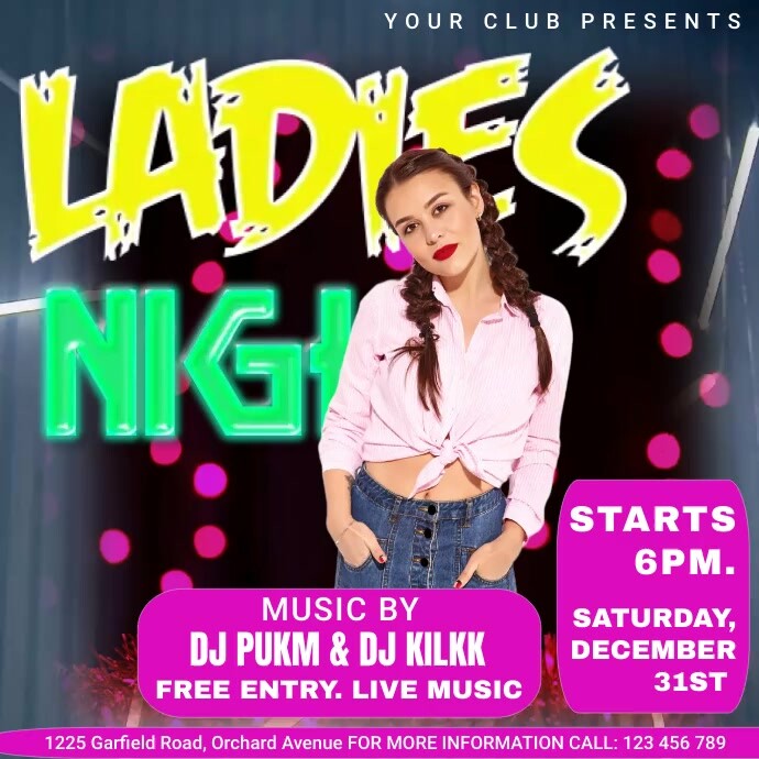 ladies night party/disco night /pob night par Modelo | PosterMyWall