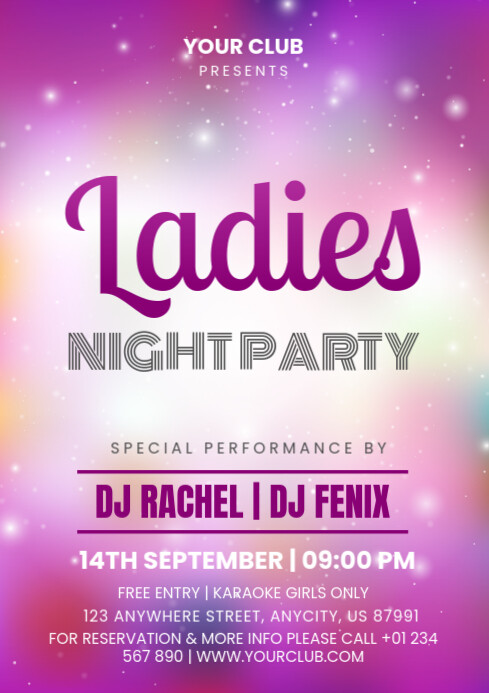 Ladies Night Party Event Flyer Template | PosterMyWall