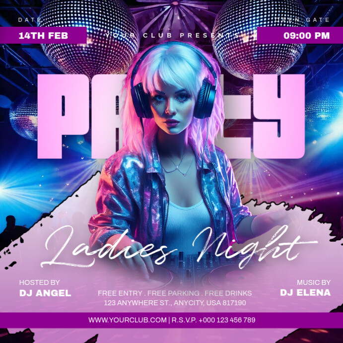 Ladies Night Party Event Flyer Template | PosterMyWall