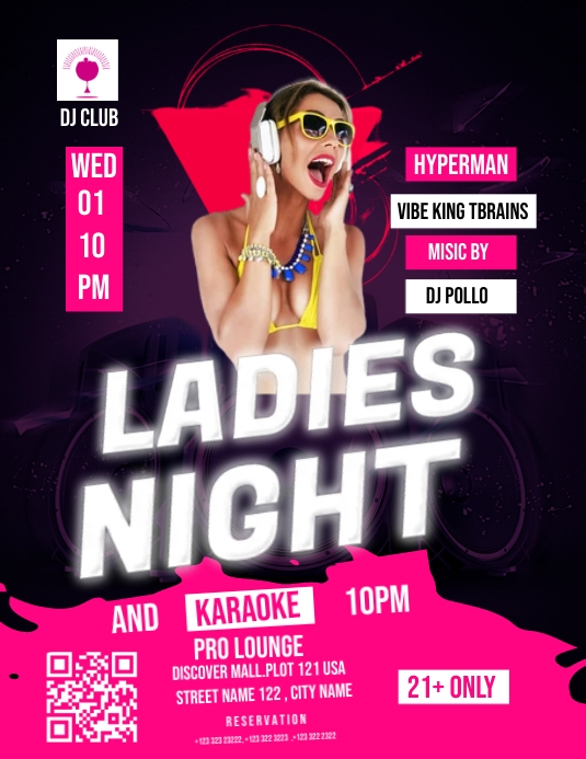 Plantilla de Ladies Night Party Flyer club event ads , la | PosterMyWall
