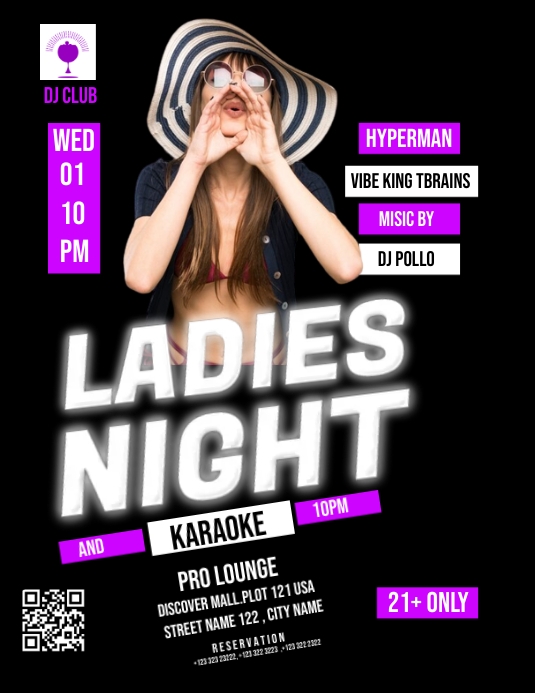 Ladies Night Party Flyer club event ads , la Template | PosterMyWall