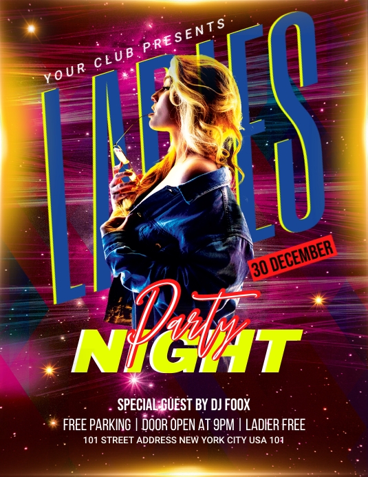 ladies night party flyer Template | PosterMyWall