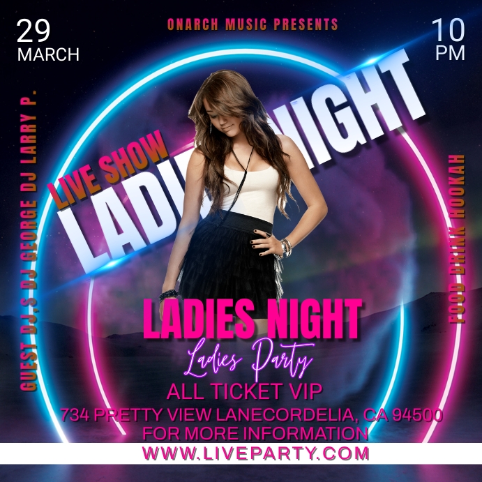 Ladies Night Party Flyer Template | PosterMyWall