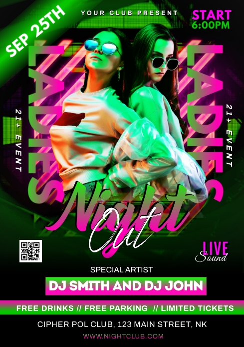 Ladies Night Party Flyer Template | PosterMyWall