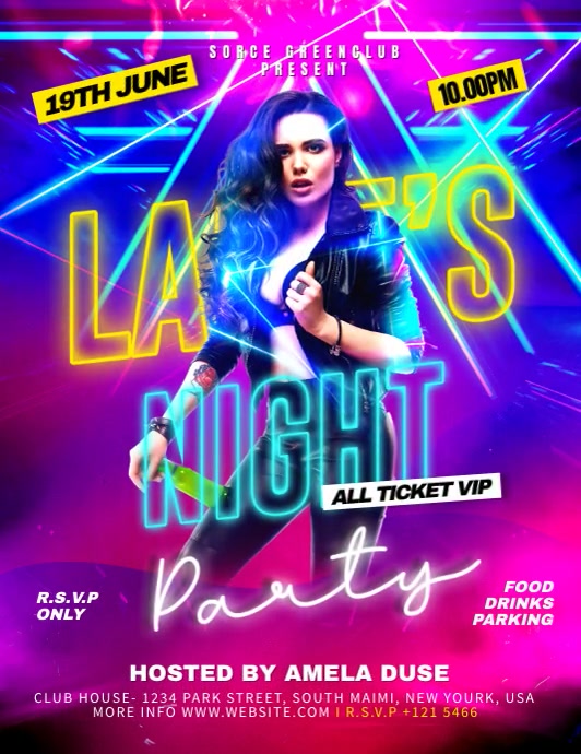 Copy of Ladies Night party flyer | PosterMyWall