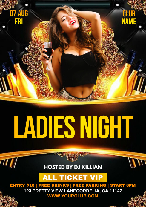 Modèle ladies night party flyer design | PosterMyWall