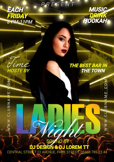 Ladies Night Party Flyer Template | PosterMyWall