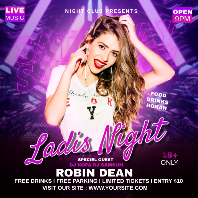 Ladies Night Party Flyer Templat | PosterMyWall