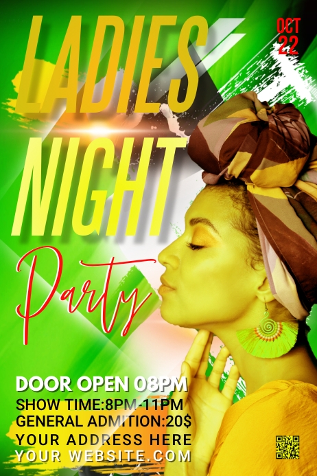 Modèle Dames Nuit Party Party | PosterMyWall