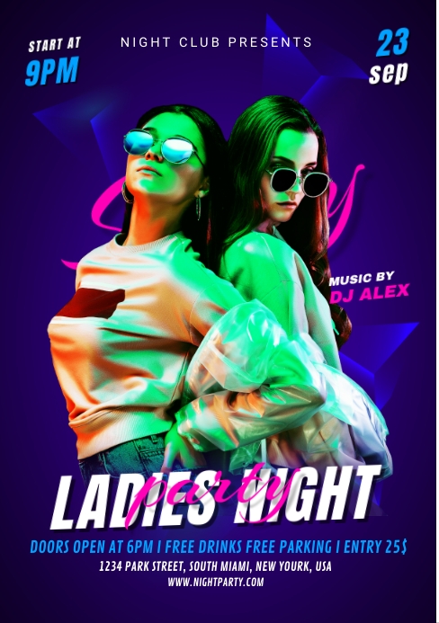 Ladies Night Party Flyer Template | PosterMyWall