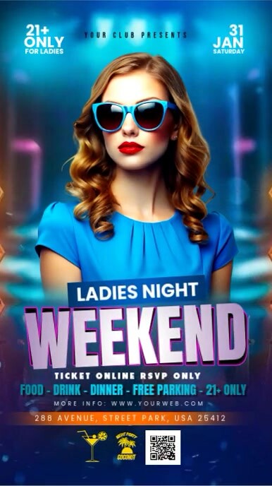 Modèle ladies night party flyer | PosterMyWall