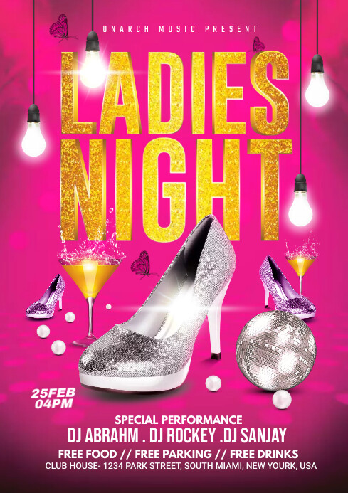 Ladies Night Party Flyer Template | PosterMyWall