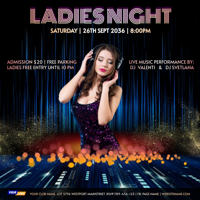 Ladies night party flyer design Template | PosterMyWall