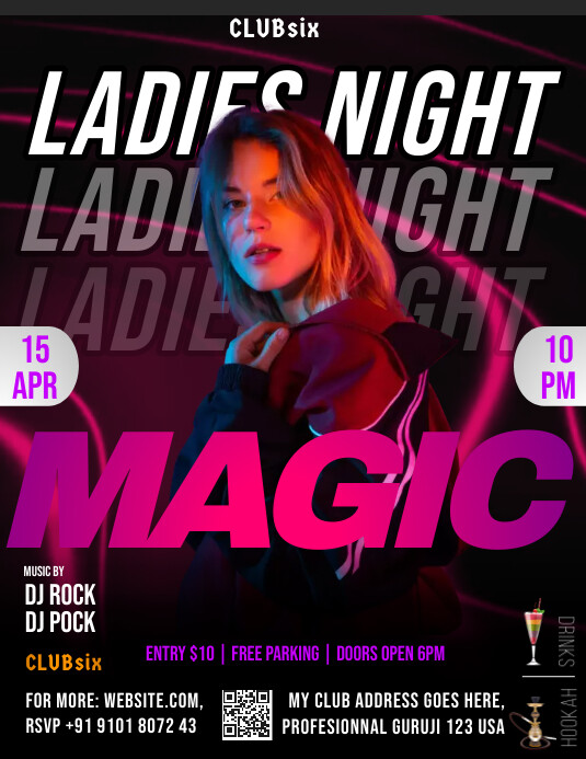 ladies night party flyer template | PosterMyWall