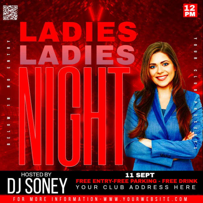ladies night party flyer template | PosterMyWall