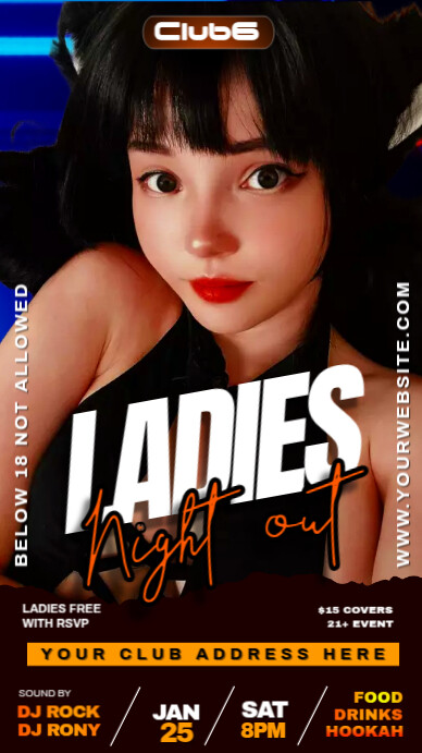Copy of ladies night party flyer template | PosterMyWall