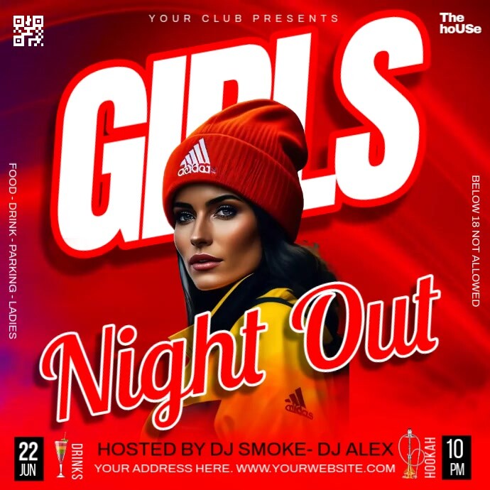 ladies night party graphics, Template | PosterMyWall