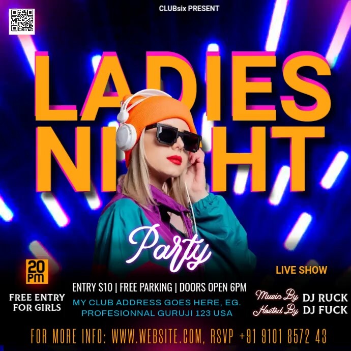 ladies night party graphics Template | PosterMyWall