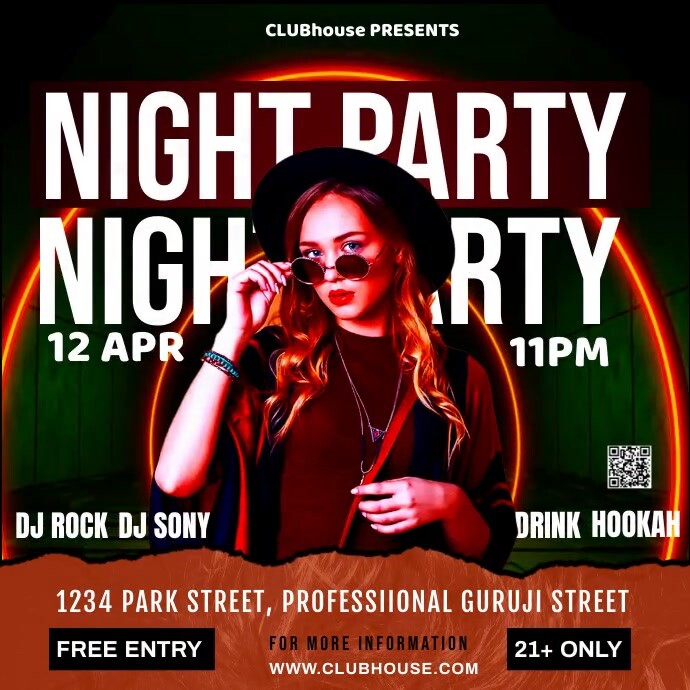 ladies night party graphics เทมเพลต | PosterMyWall