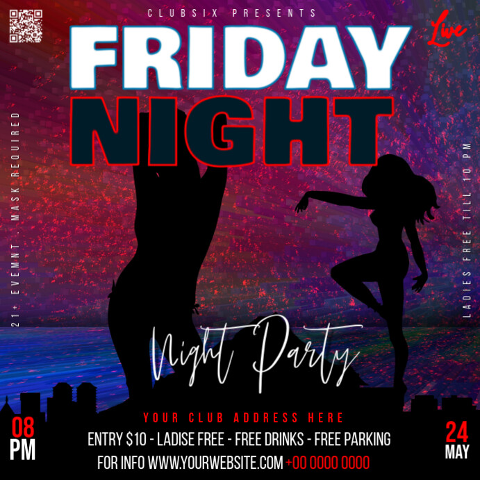 ladies night party graphics Template | PosterMyWall