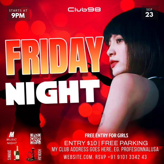 ladies night party graphics Template | PosterMyWall