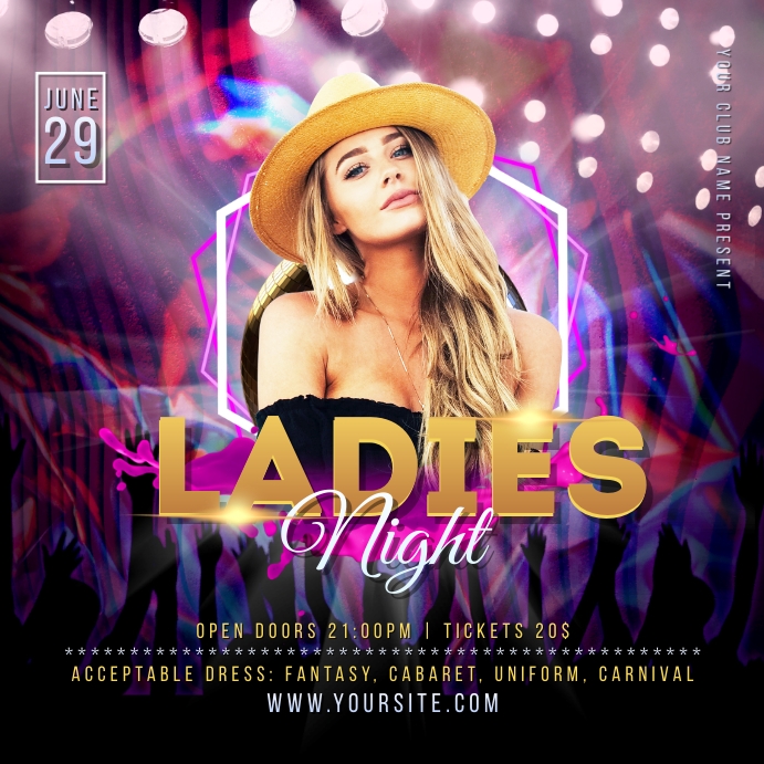 Ladies Night Party Instagram Post Template | PosterMyWall