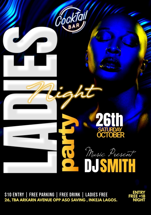 Ladies night party invitation Template | PosterMyWall