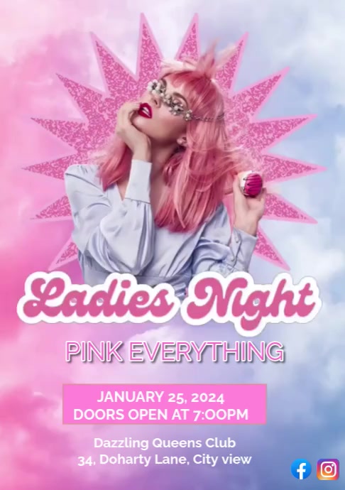 Ladies Night Party Invitation Template | PosterMyWall