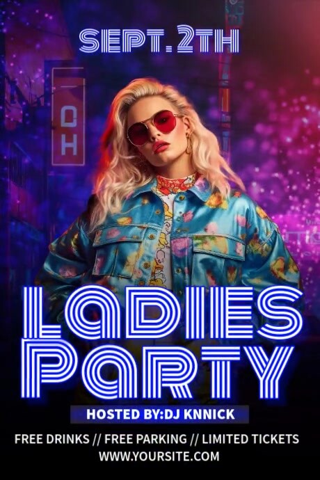 Ladies Night Party Poster Templat | PosterMyWall