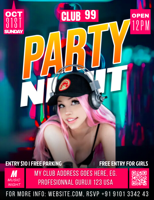 Modèle ladies night party poster | PosterMyWall