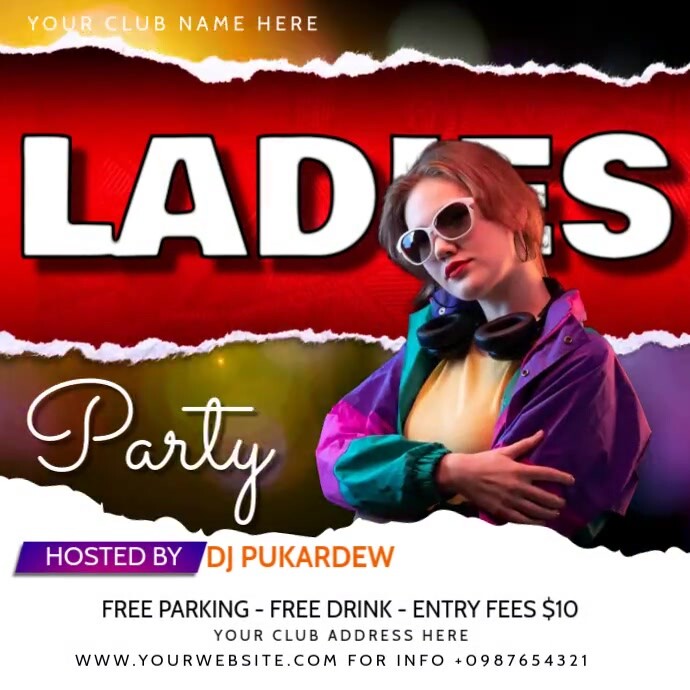 ladies night party poster Template | PosterMyWall